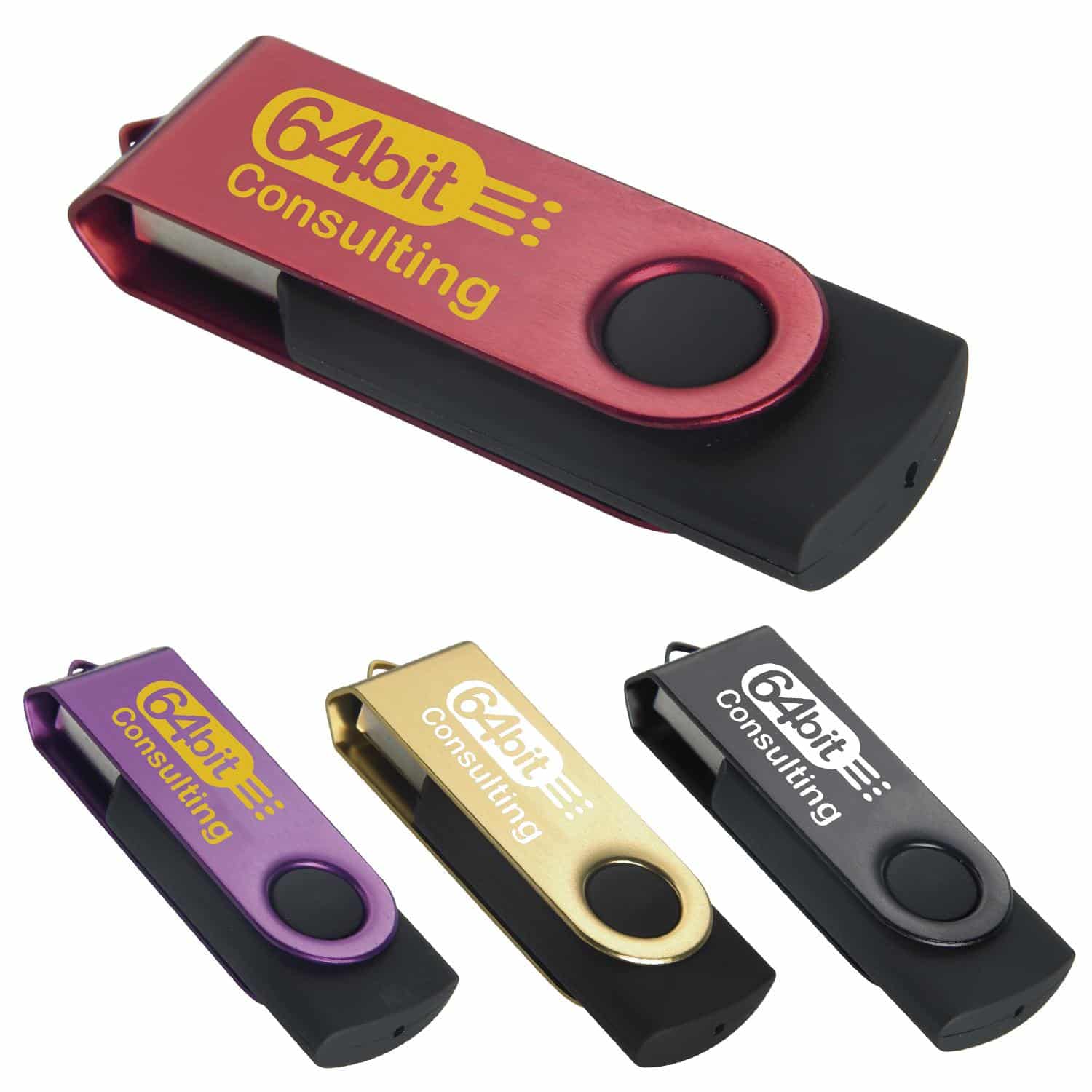 Custom Universal Source® 16 GB Color Accent Folding USB 2.0 Flash Drive ...